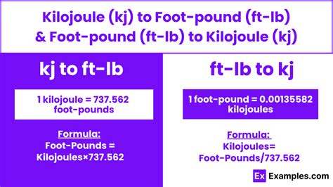 Kilojoule Kj To Foot Pound Ft Lb Foot Pound Ft Lb To Kilojoule Kj