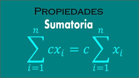 Propiedades De La Sumatoria YouTube