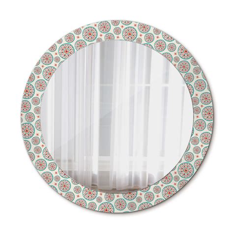 Piękne Lustro Ścienne Okrągłe Wzór boho 70cm Tulup Sklep EMPIK