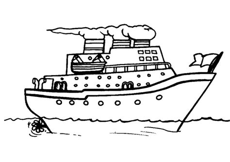Coloriage Paquebot Bateau de croisière 140727 Transport Dessin à