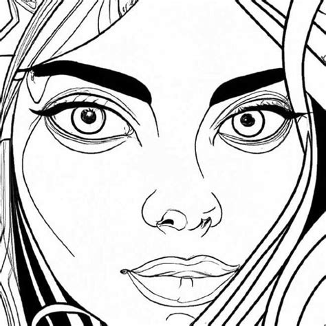 40 Desenhos De Rosto Feminino Para Imprimir E Colorir Pintar