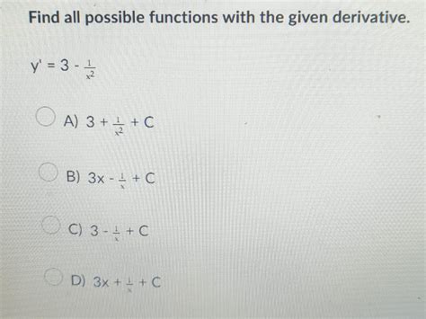 solved find all possible functions with the given