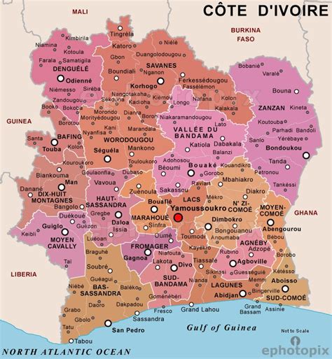 Cote D Ivoire Geography Map Ireland Map Political Map