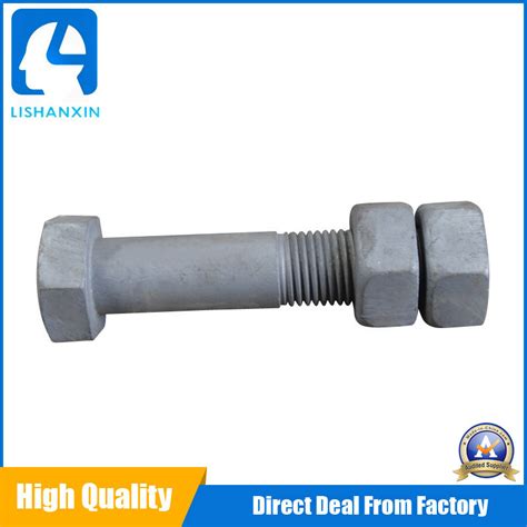 DIN931 Carbon Steel HDG Hot DIP Galvanized ASTM A490 Heavy Hex Bolt