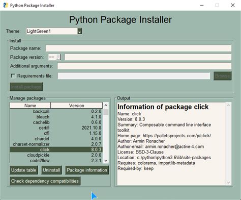 Screenshots Pysimplegui