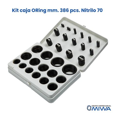 Kit Caja ORing Mm 386 Pcs Nitrilo 70 Grupo Empresarial MIWA
