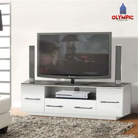 Rak TV Olympic Minimalis Putih Audio Visual Rack AVR Cielo