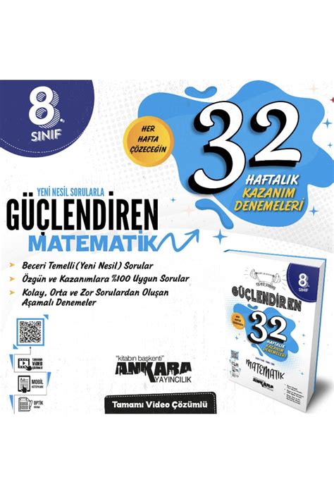 Ankara Yayıncılık 8 Sınıf Güçlendiren Matematik 32 Haftalık Kazanım