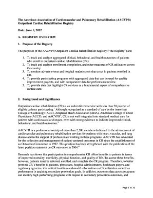 Fillable Online Aacvpr Outpatient Cardiac Rehabilitation Registry Date