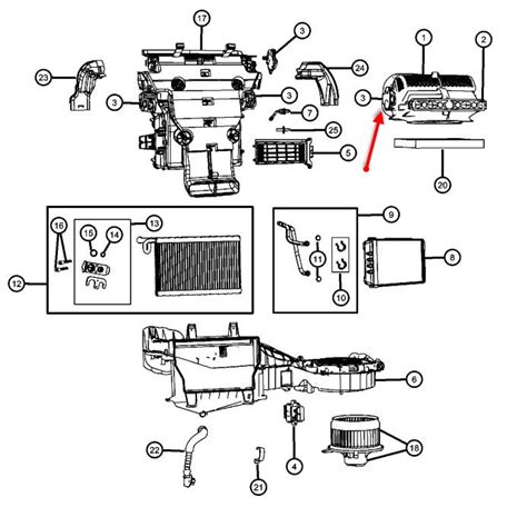 2013 Jeep Wrangler Blend Door Actuator Location
