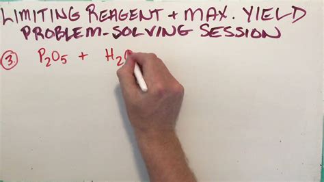 limiting reagent and maximum yield problem solving session youtube