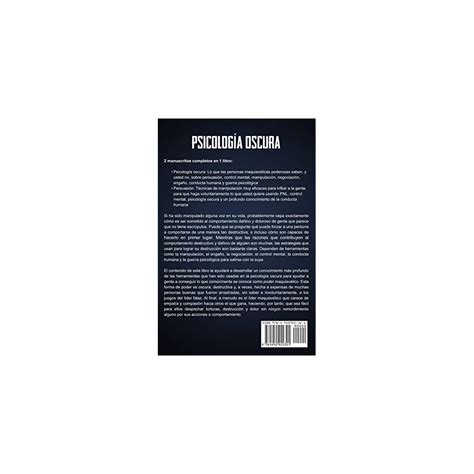 Buy Psicolog A Oscura Una Gu A Esencial De Persuasi N Manipulaci N