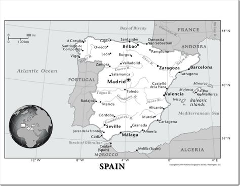 Mapa De España De Rios Y Montañas Para Imprimir