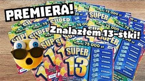 Zdrapki Lotto Premiera 25 zdrapek Super 13 Parę 13 stek wpadło CDA