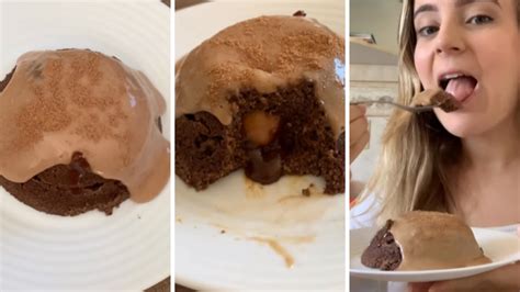 Receita de bolo vulcão proteico doce de leite