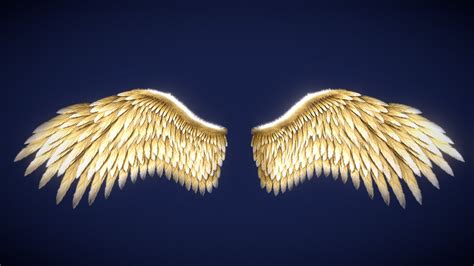 Golden Angel Wings Buy Royalty Free 3D Model By Leonardo Carvalho
