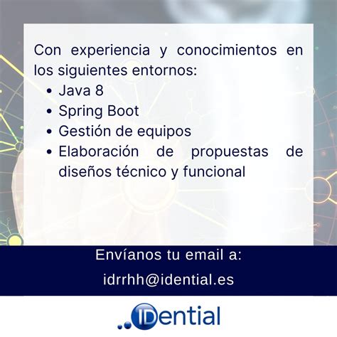 IDential On Twitter TrabajoIDential En IDential Necesitamos
