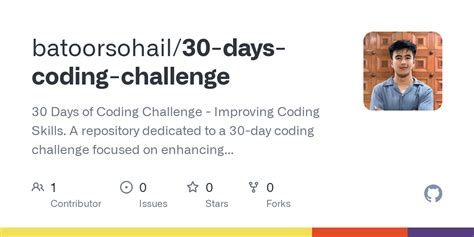 GitHub Batoorsohail 30 Days Coding Challenge 30 Days Of Coding