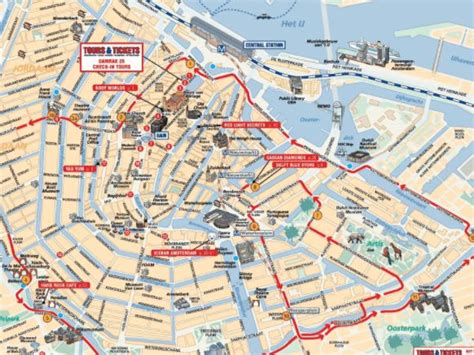 Mapa turístico de Ámsterdam en español para descargar Mappa turistica