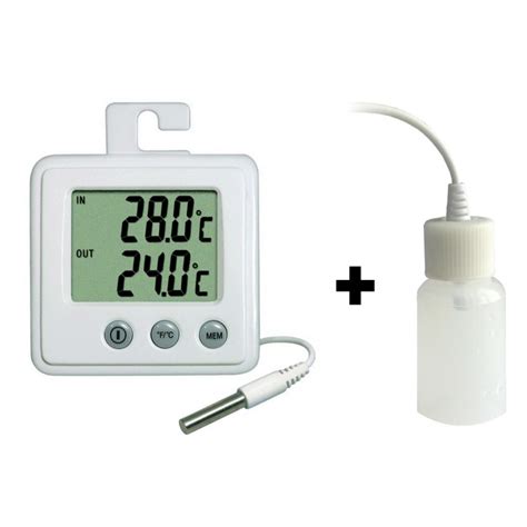 Thermomètre digital int ext Sonde NTC embout inox Pince Béquille