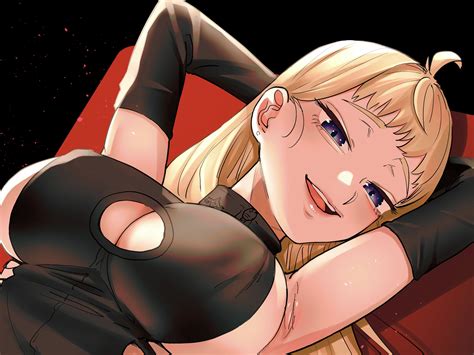 Rule 34 1girls Armpits Arms Behind Head Black Dress Black Gloves Blonde Hair Blue Eyes Breasts