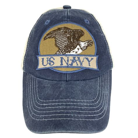 Us Navy Eagle Hat Spell Out Script Logo Golf Beach Me Gem