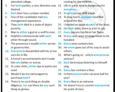 Distributive Adjectives Examples Archives EngDic