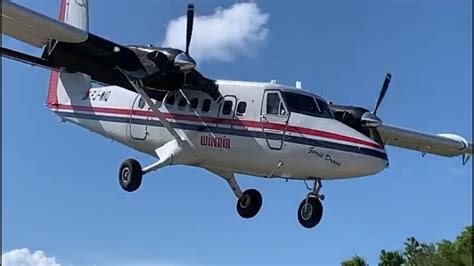 ATTEERRISSAGE LANDING WINAIR TWIN OTTER ST BARTHELEMY GUSTAVIA YouTube