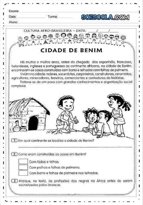 Atividades Dia Da Consci Ncia Negra Para Imprimir S Escola