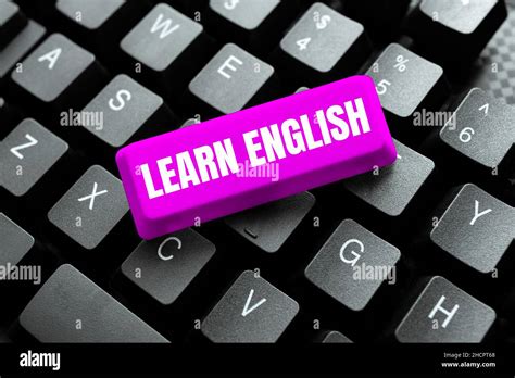Text Caption Presenting Learn English Business Idea Universal Language