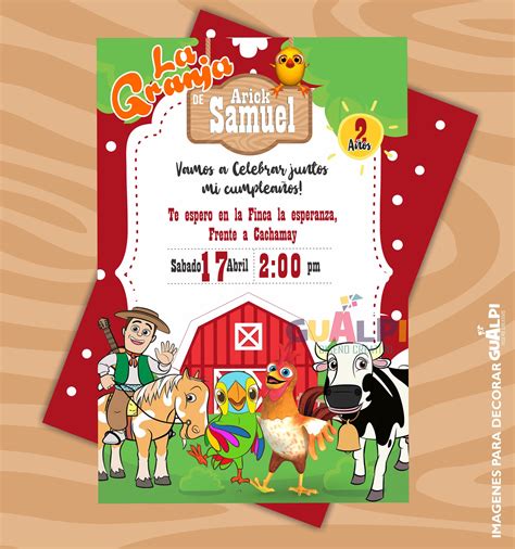 Invitación Digital Granja de Zenon Etsy