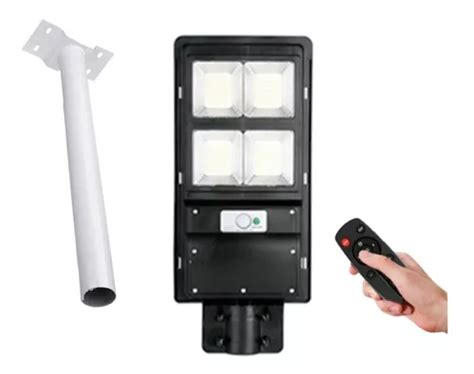Foco Solar Led Exterior Lupa Luminaria Poste Y Sensor 100w Cuotas