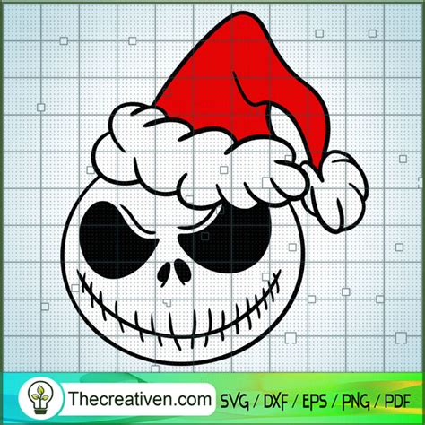 Jack Skellington Santa Claus SVG Funny Santa Christmas SVG Merry Xmas