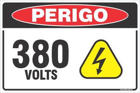 Placa De Perigo 380 Volts Trik