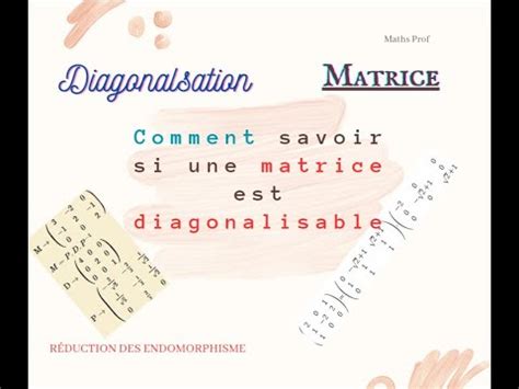 Diagonalisation comment déterminer si une matrice est diagonalisable