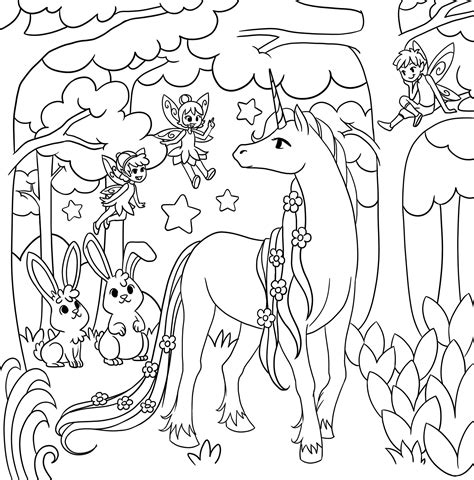 Coloriage Licorne Dans La For T T L Charger Et Imprimer Gratuit Sur