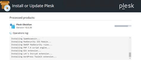 installing plesk using a cloud server windows or linux graphic interface