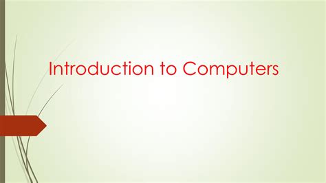 SOLUTION Introduction To Computers PPT Fundamentals Of Computer