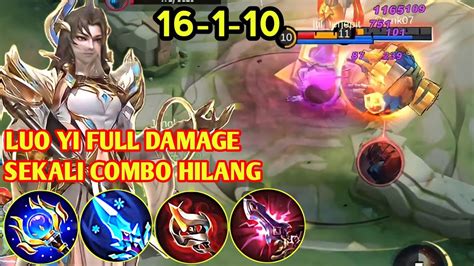 LUO YI BUILD FULL DAMAGE SEKALI COMBO MUSUH AUTO TURU TOP 1 LUO YI