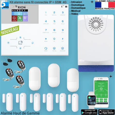 Alarme maison 5 6 pièces Alarme maison sans fil IP GSM Orion Meian