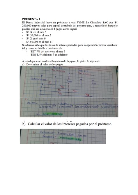 HOJA DE Ejercicios 4 Tarea Academica 4 Matemática financiera UPC