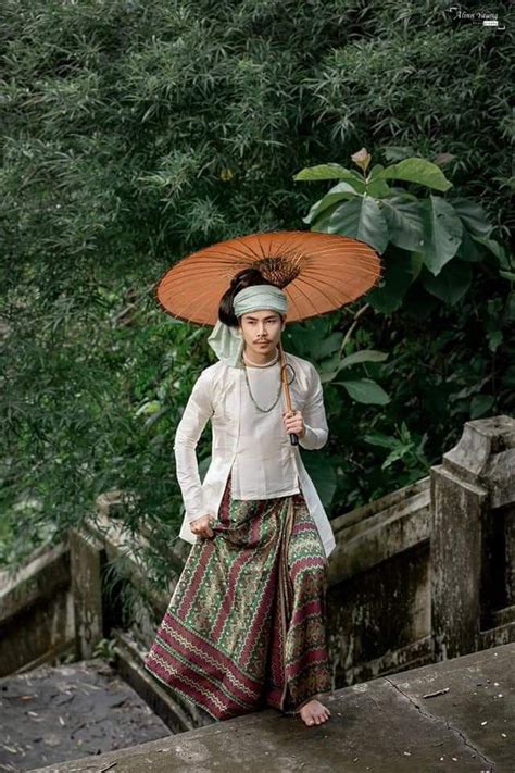 Traditional Kongbaung Costume Of Myanmar
