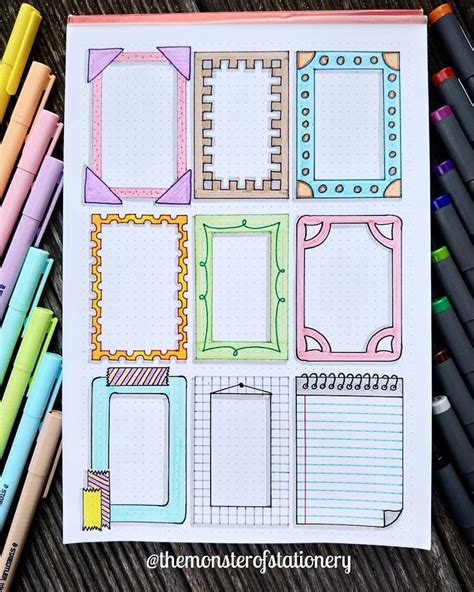 An Open Notebook With Lots Of Different Colored Papers And Markers Next