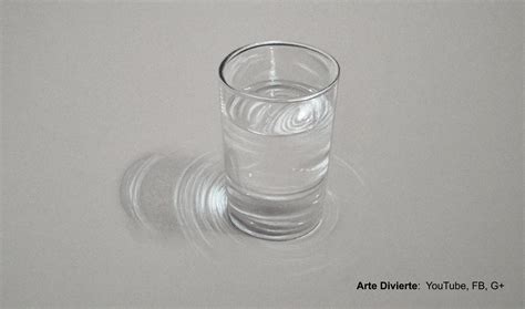 Cómo dibujar un vaso de agua Dibujo hiperrealista Hyperrealistic