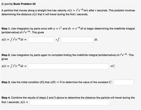 solved a particle that moves along a straight line has