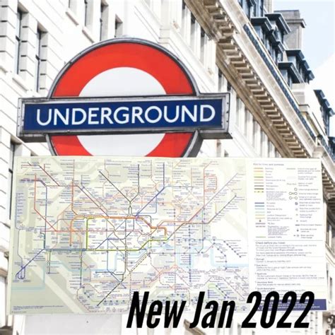 TUBE MAP LONDON Underground Tfl Northern Line Closure January 2022