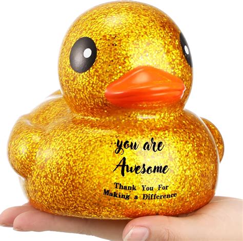 Amazon Honoson 6 89 Inch Thank You Rubber Duck Giant Glitter