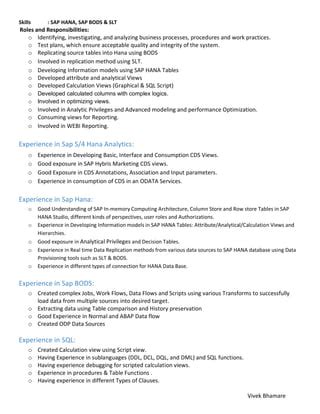 Vivek Bhamare Sap PDF