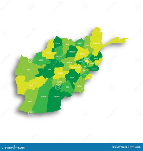 Afghanistan Political Map Of Administrative Divisions Vector