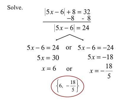 1 7 solving absolute value equations and inequalities
